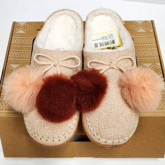 Toms | Shoes | Toms Womens Slipper Ivy Rose Cloud Multi Color Feltpom ...